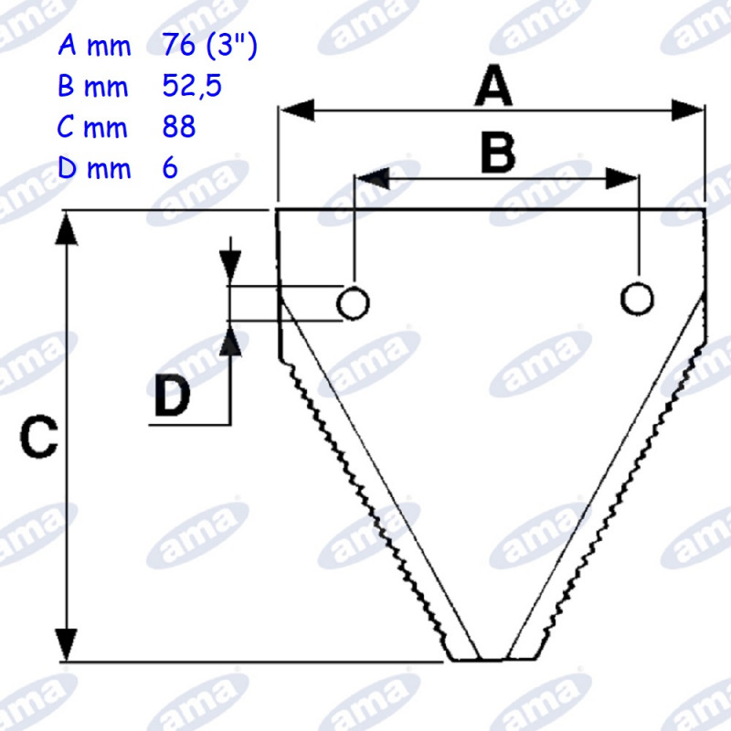 Lametta Sezione Rigata Svasata Sotto Adattabile Gaspardo Pezzi 25